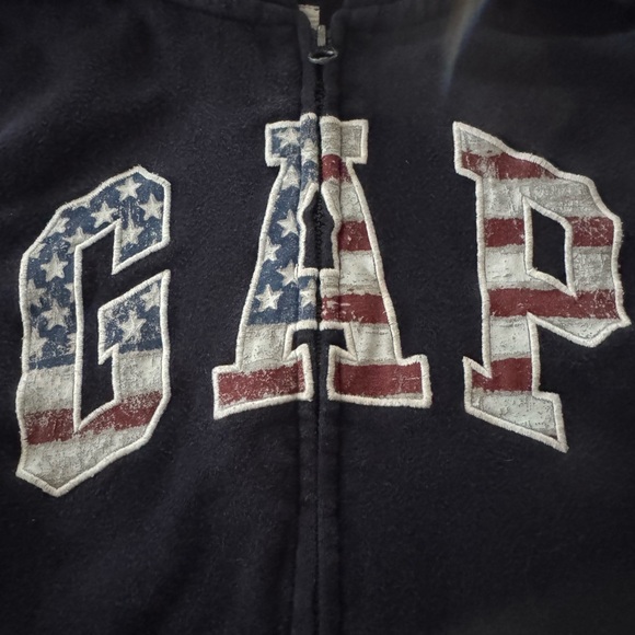 GAP | Shirts & Tops | Gap Black Hoodie With American Flag Logo | Poshmark